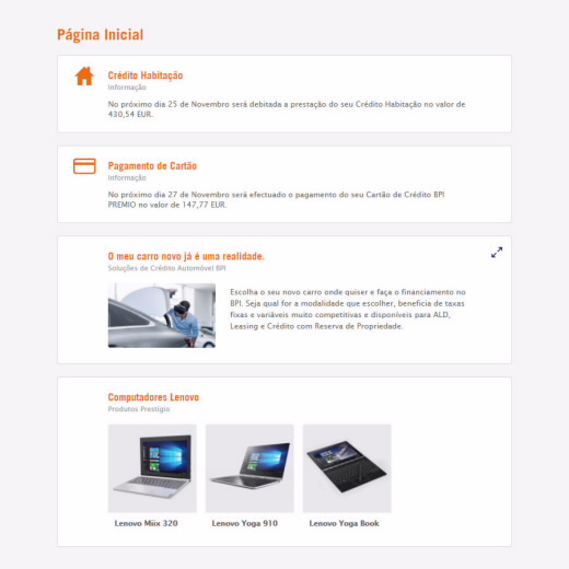 Homebanking - BPI Net | Serviços 24/7 | Banco BPI